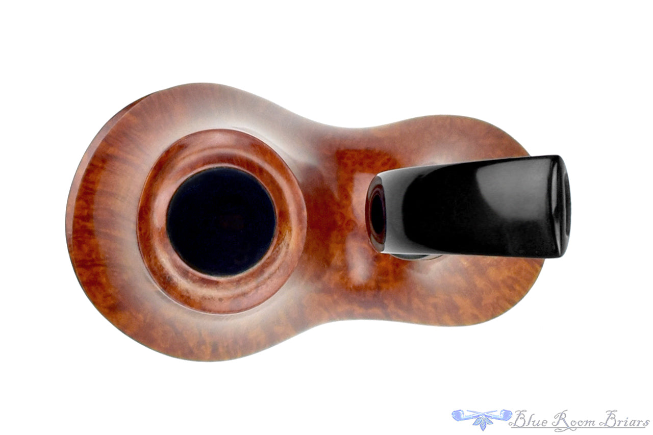 Marek Cikl Pipe Bent Volcano Cavalier with Ebonite – Blue Room Briars