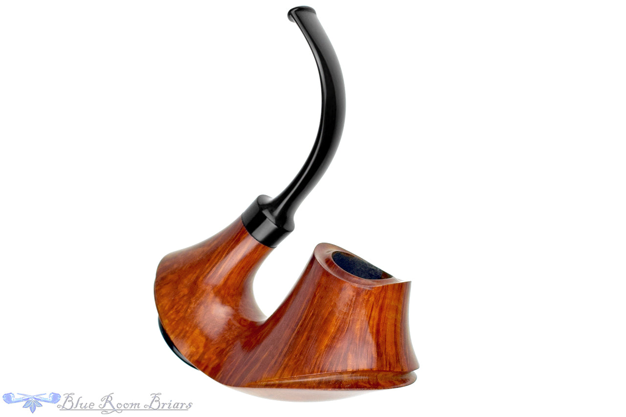 Marek Cikl Pipe Bent Volcano Cavalier with Ebonite – Blue Room Briars