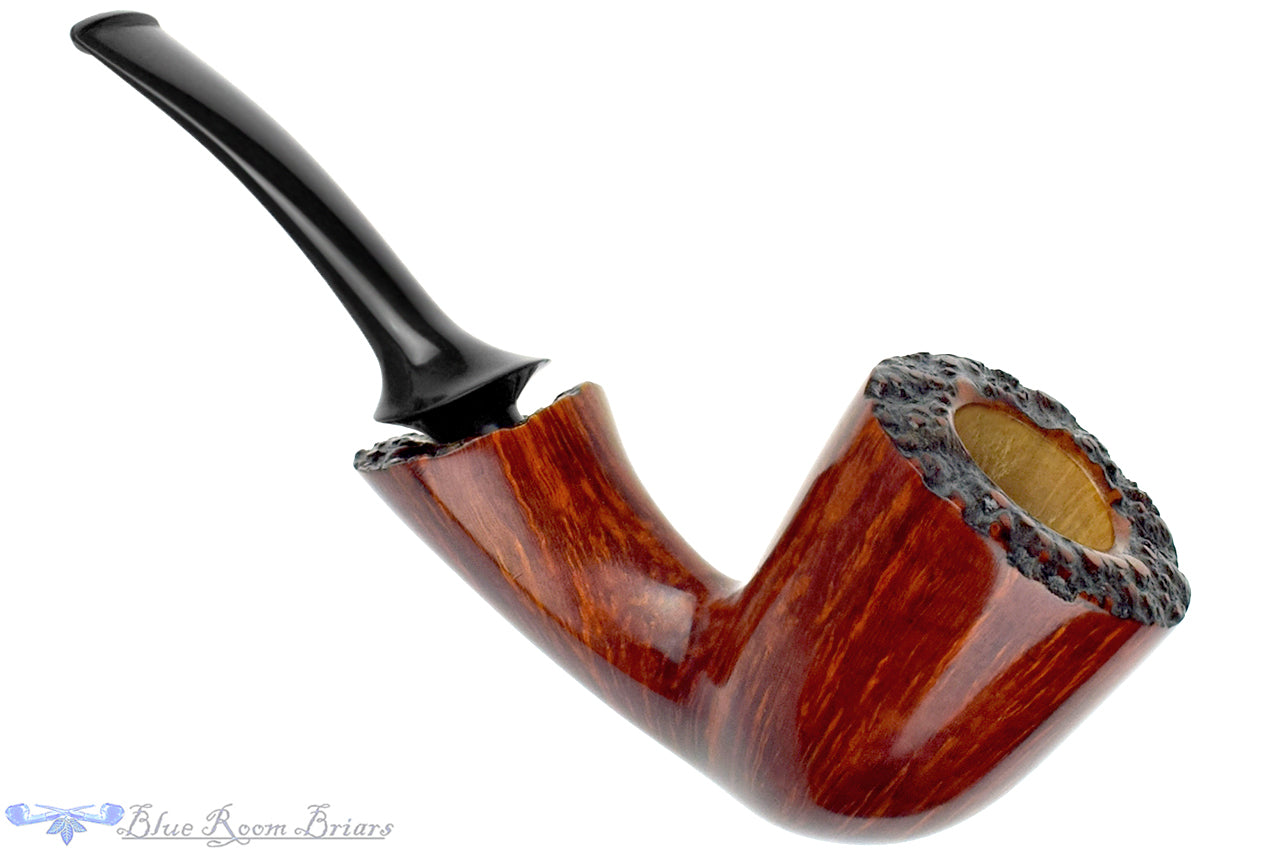 Bill Walther Pipe Bent Freehand with Plateaux and Brass – Blue Room Briars