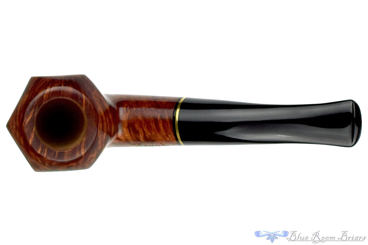 Genod Pipe Bent Paneled Rhodesian with Brass – Blue Room Briars