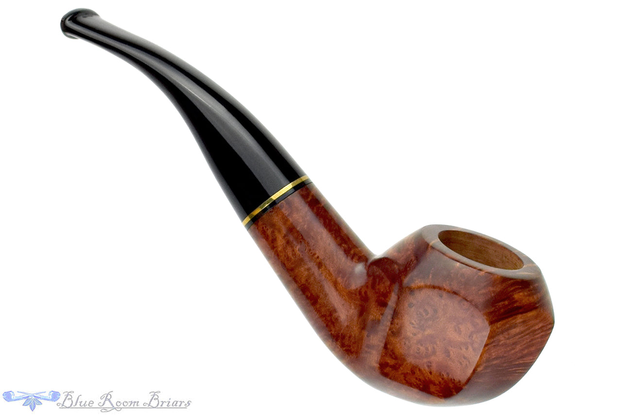 Genod Pipe Bent Paneled Rhodesian with Brass – Blue Room Briars