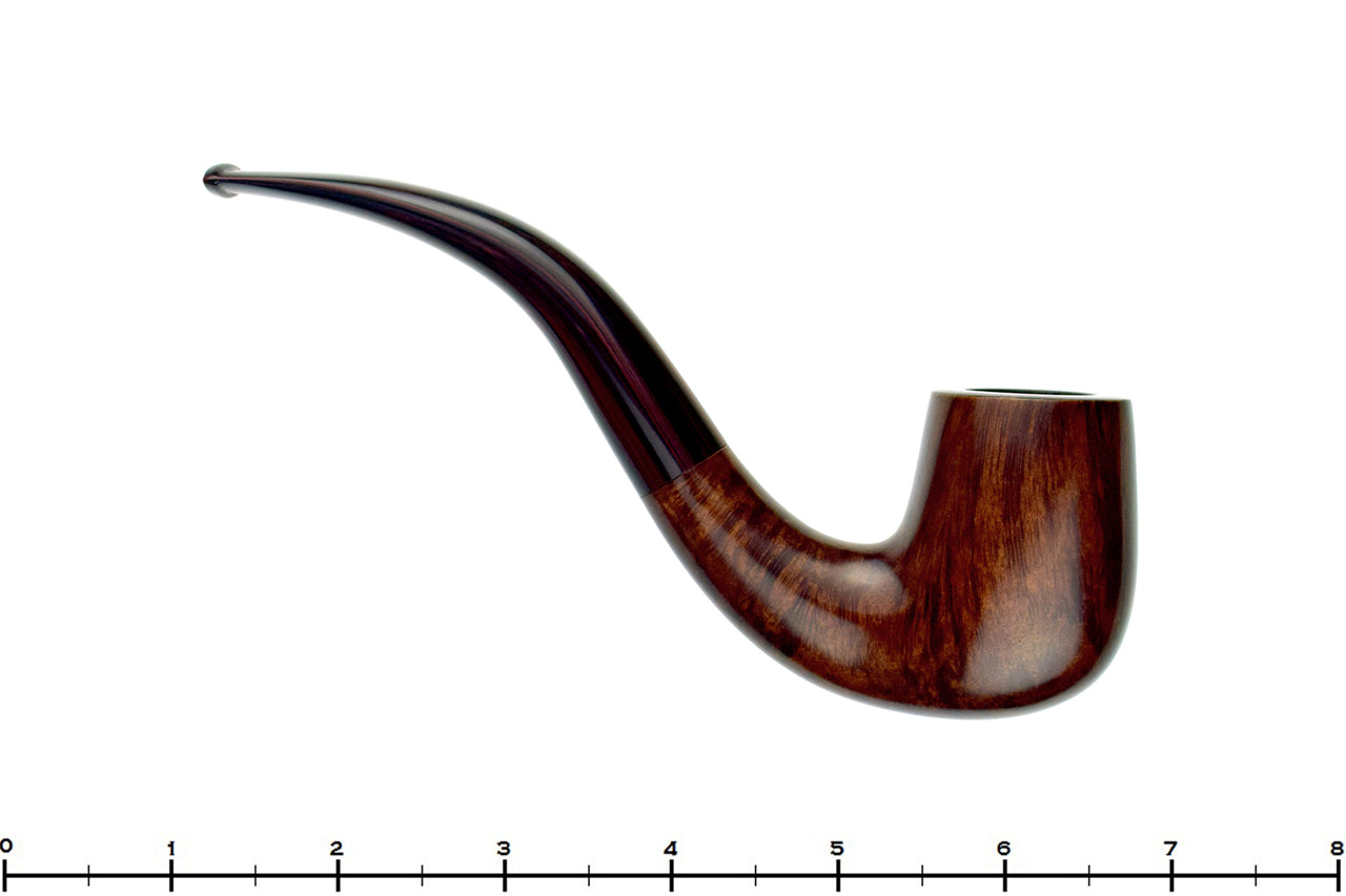 Jerry Crawford Pipe Bent Billiard with Brindle – Blue Room Briars