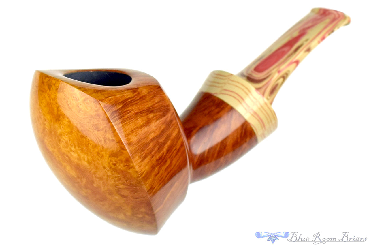 Nate King Pipe 380 Smooth Elephant's Foot with Ebonite – Blue Room Briars