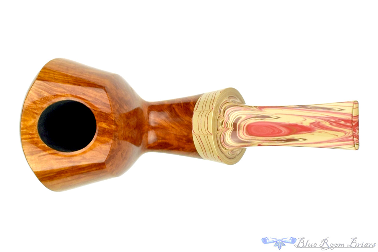 Nate King Pipe 380 Smooth Elephant's Foot with Ebonite – Blue Room Briars