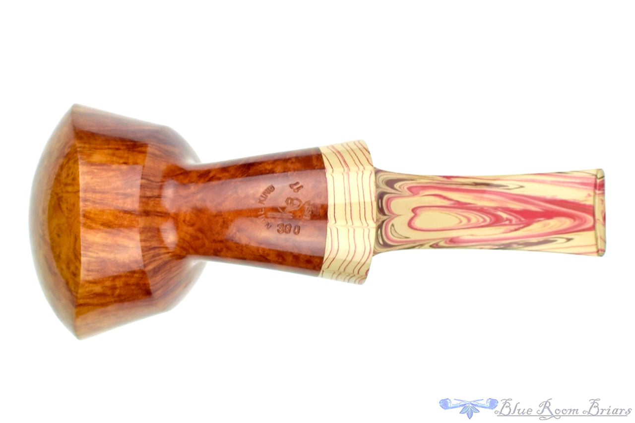 Nate King Pipe 380 Smooth Elephant's Foot with Ebonite – Blue Room Briars
