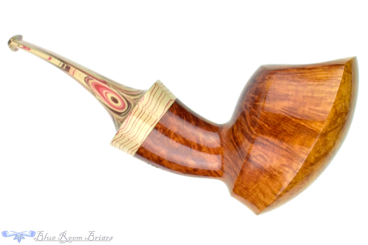 Nate King Pipe 380 Smooth Elephant's Foot with Ebonite – Blue Room Briars