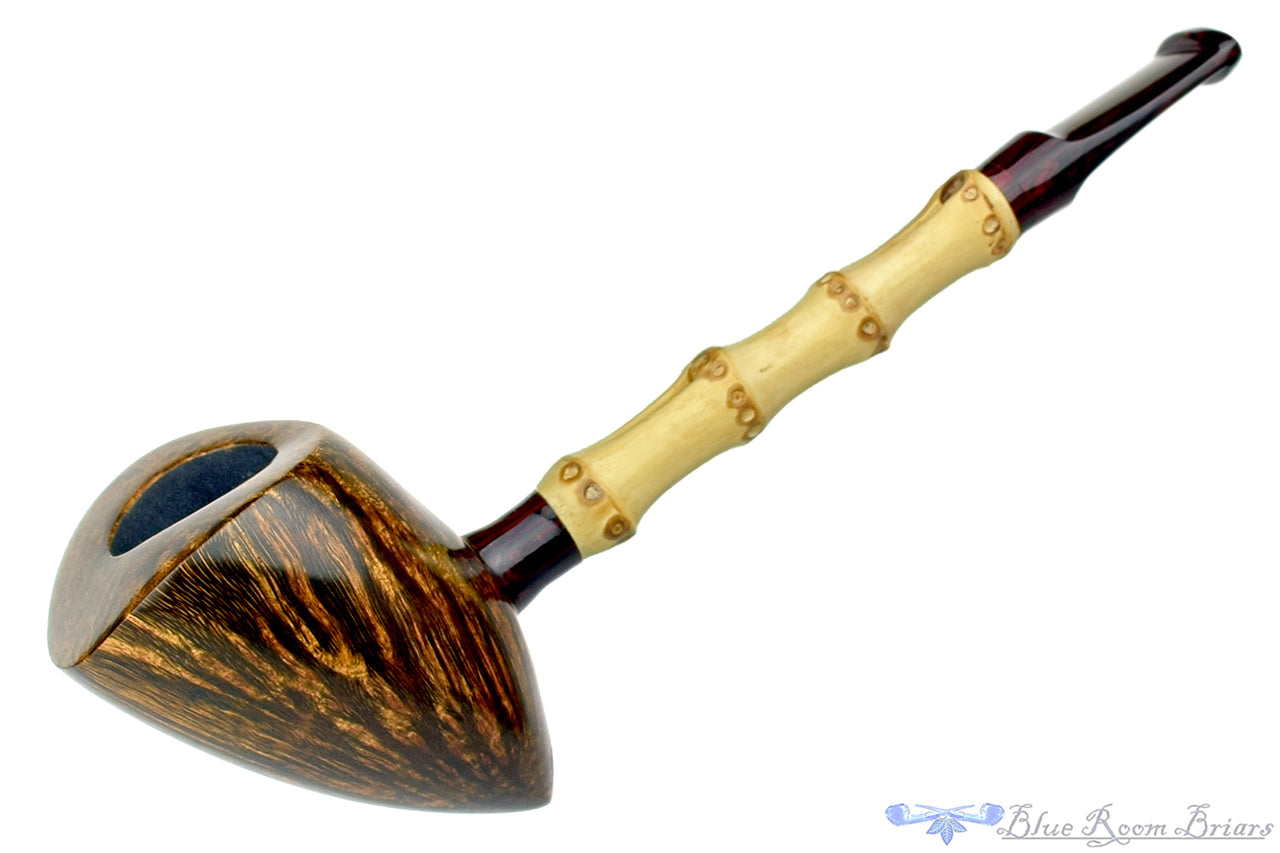 Steve Morrisette Pipe Bamboo Shank Almond with Brindle – Blue Room Briars