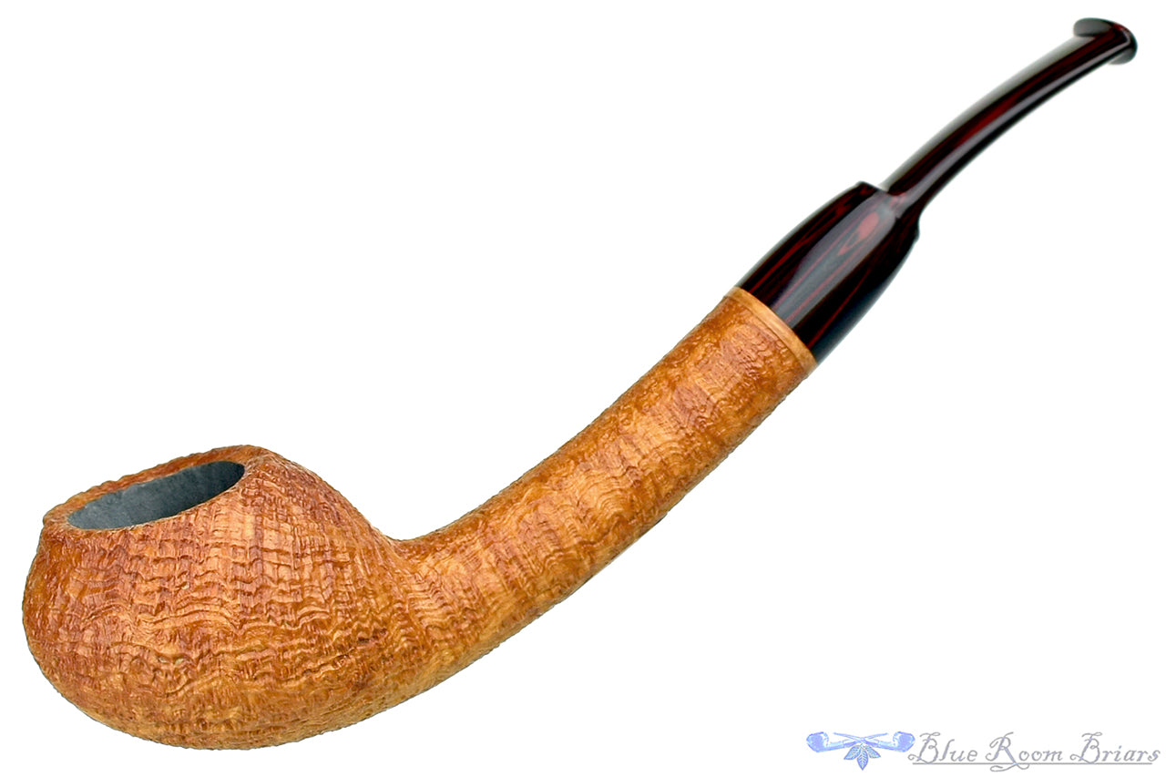 Bill Shalosky Pipe 412 Tan Blast Teapot with Brindle – Blue Room Briars