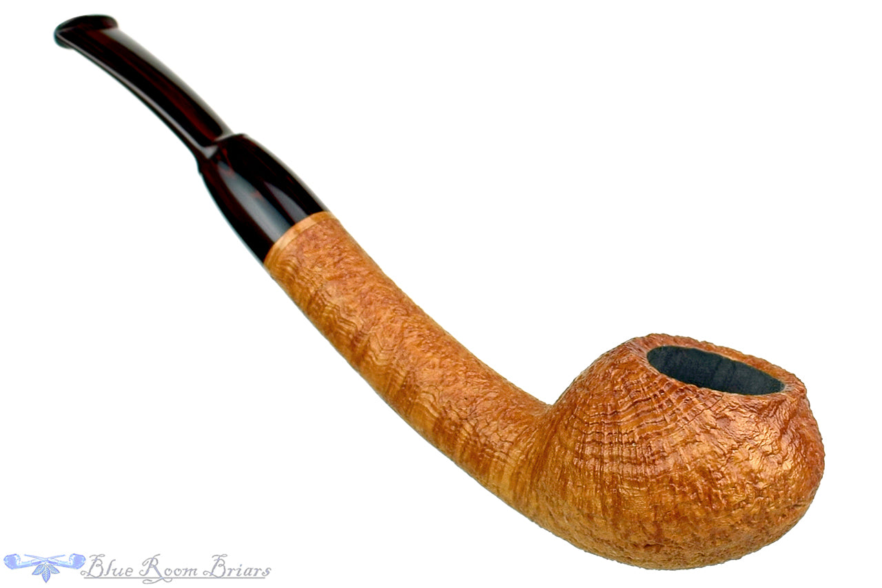 Bill Shalosky Pipe 412 Tan Blast Teapot with Brindle – Blue Room Briars