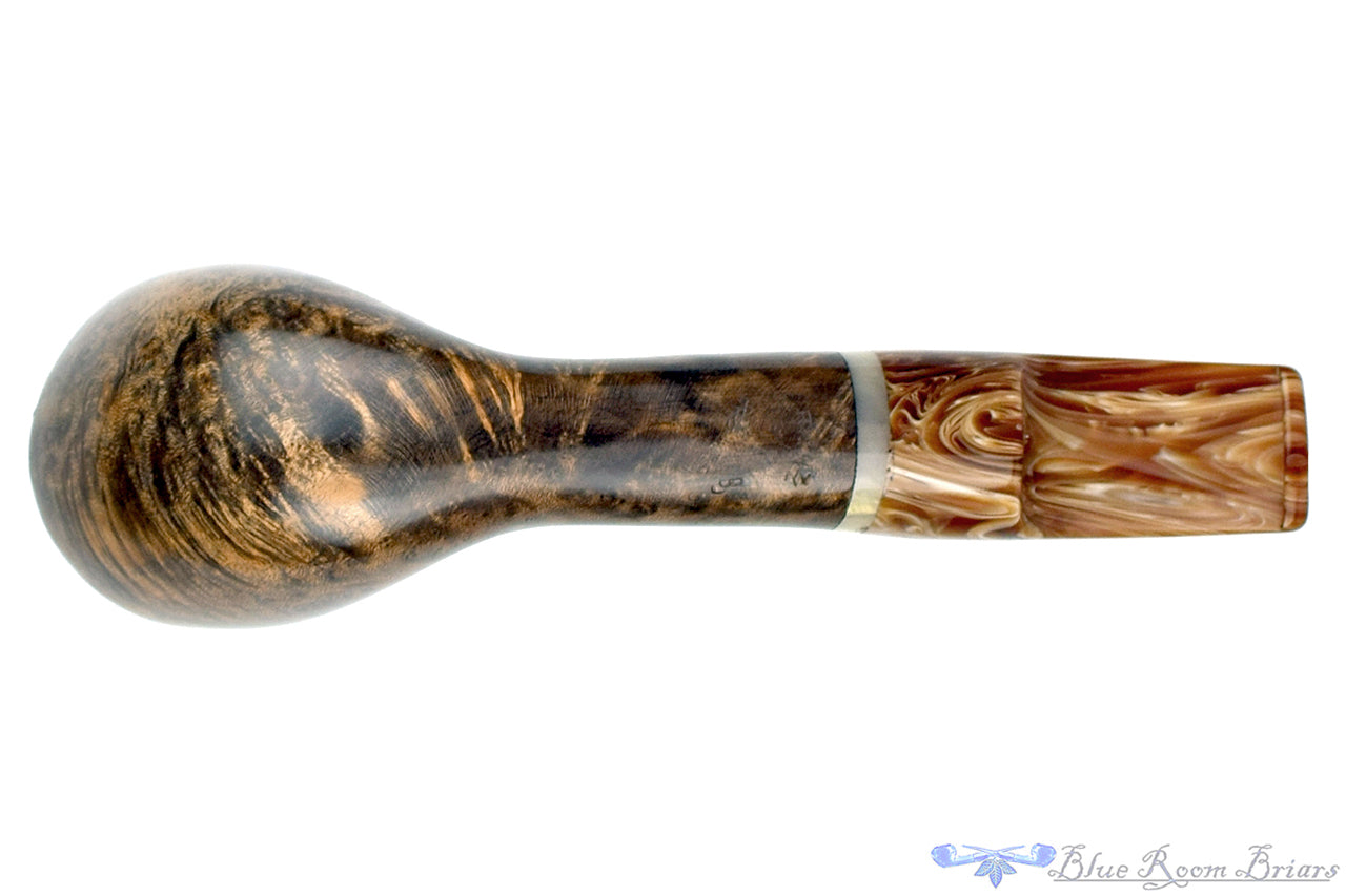 Ron Smith Pipe Partial Rusticated Horn with Acrylic – Blue Room Briars