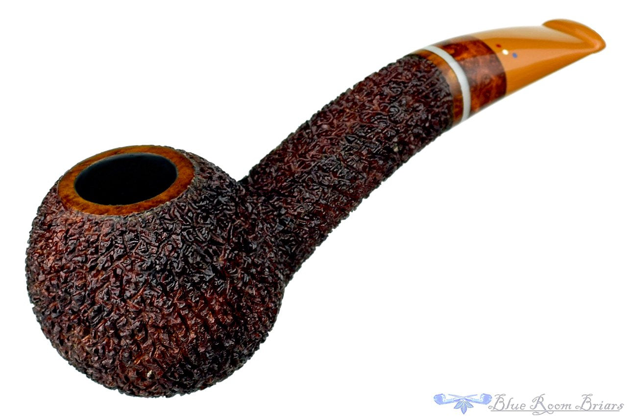 Dr. Bob Pipe Rusticated Hawkbill with Redwood Burl and Acrylic Insert ...