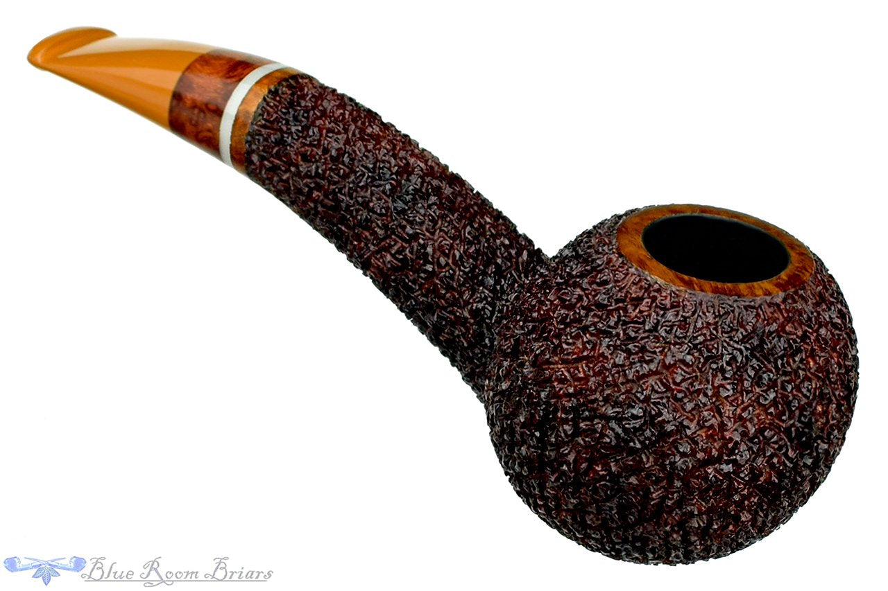 Dr. Bob Pipe Rusticated Hawkbill with Redwood Burl and Acrylic Insert ...